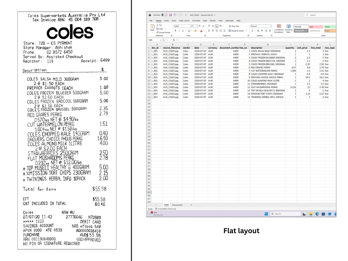 Free OCR to Excel: Receipts, Bank Statements & Invoices | ScanToExcel